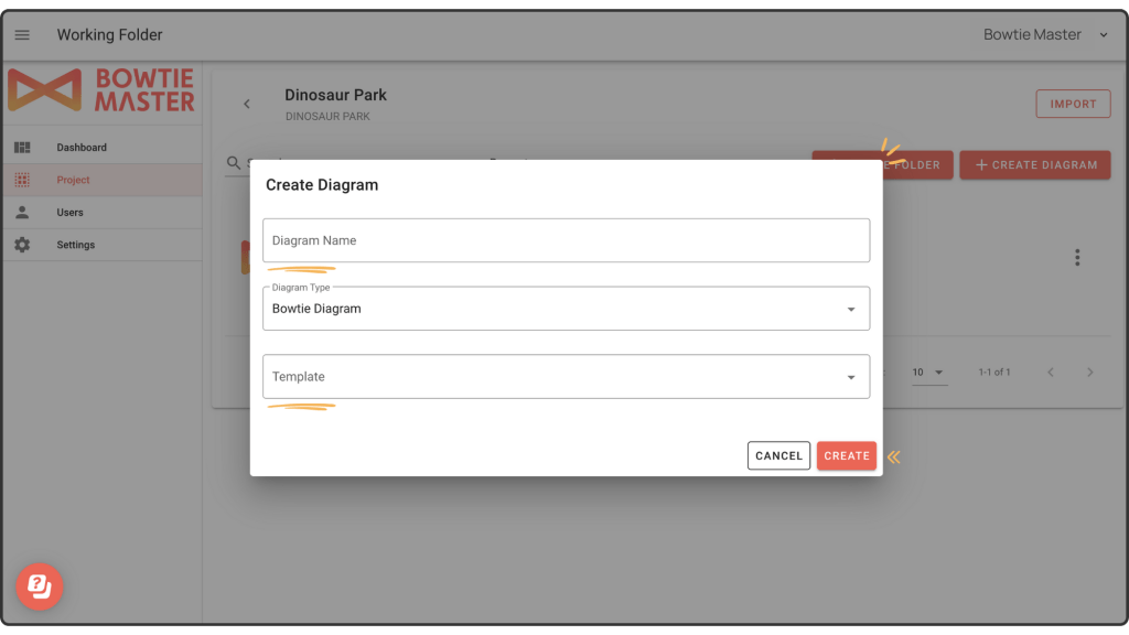Save a diagram as a template | Bowtie Master