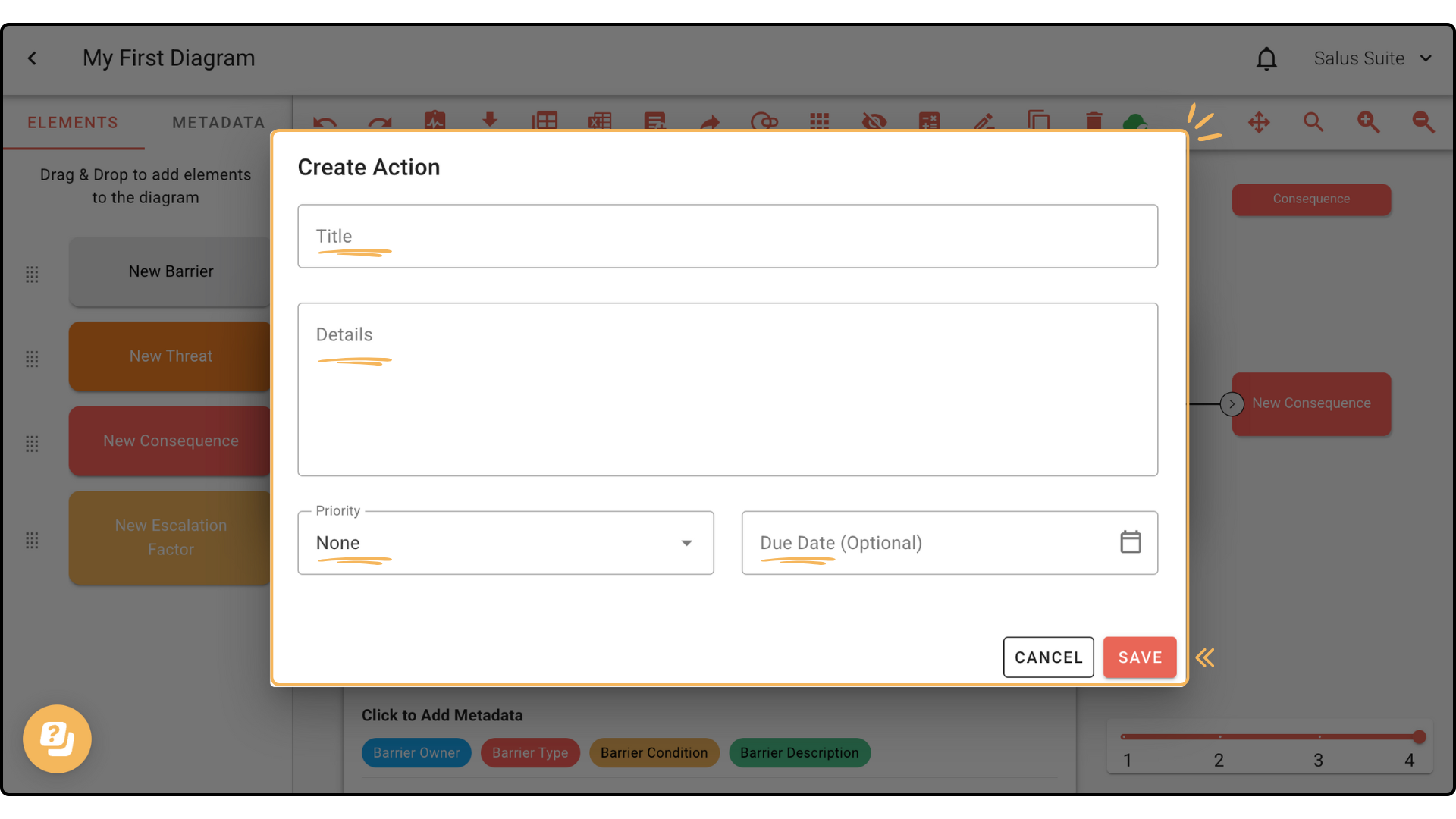 Adding actions to barriers | Bowtie Master