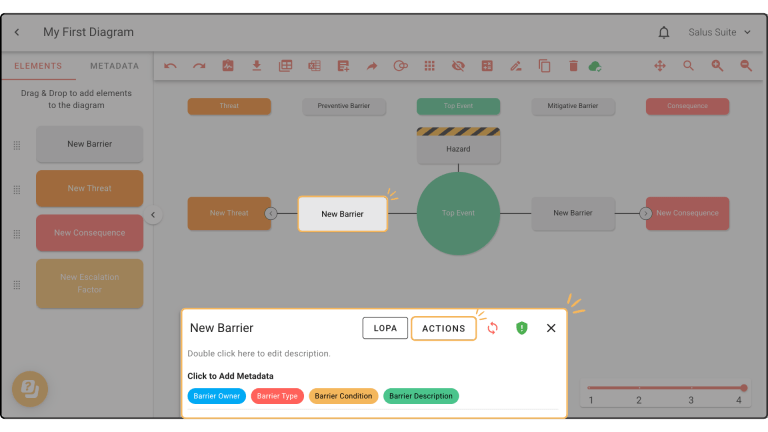 Adding actions to barriers | Bowtie Master